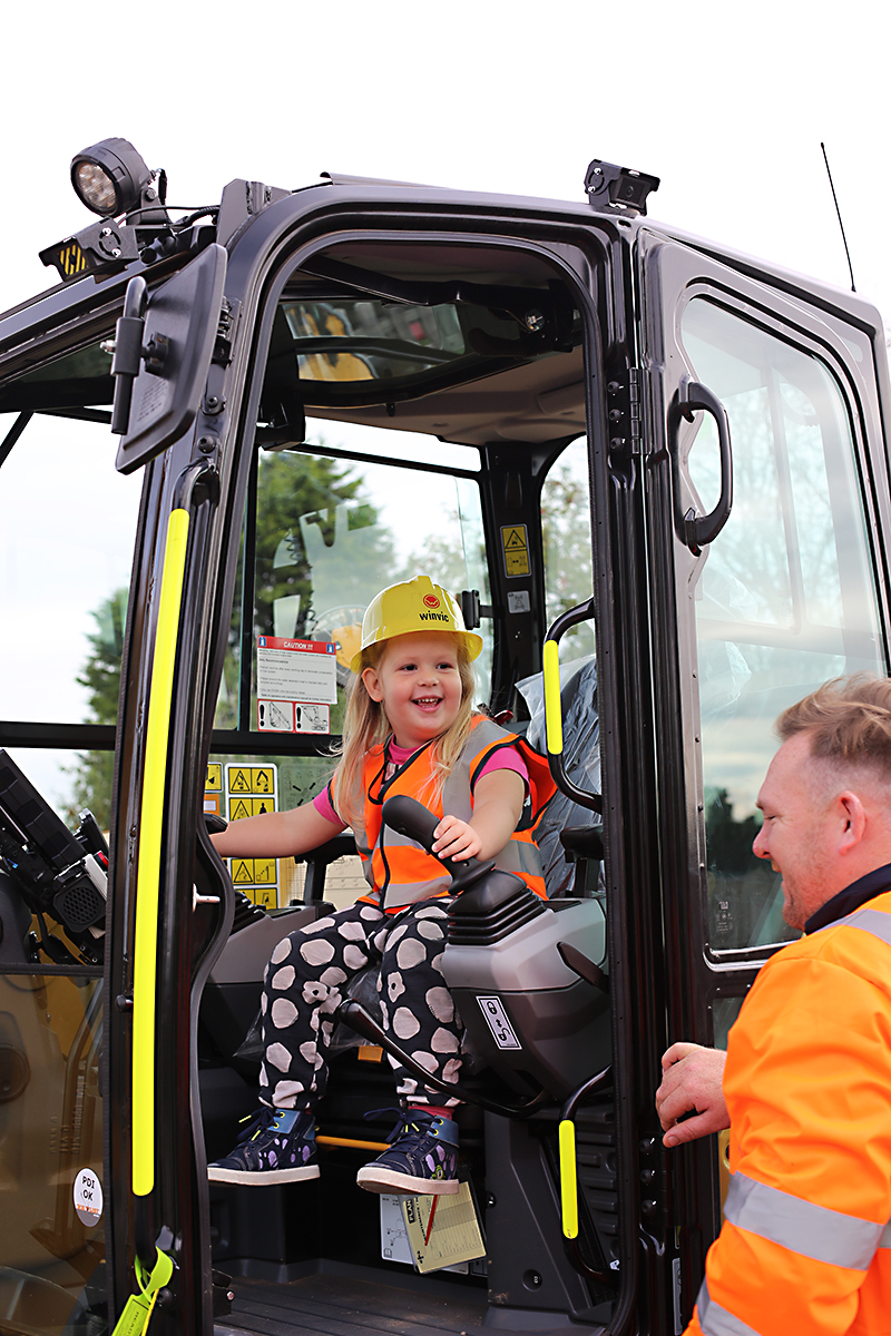 Nursery children get to play with a real-life digger! | Flannery Plant Hire